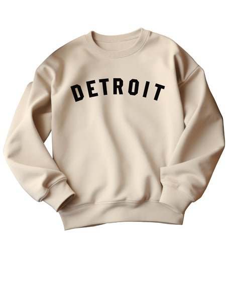 Detroit Classic Unisex Sweatshirt - Black / Sand - Pure Detroit