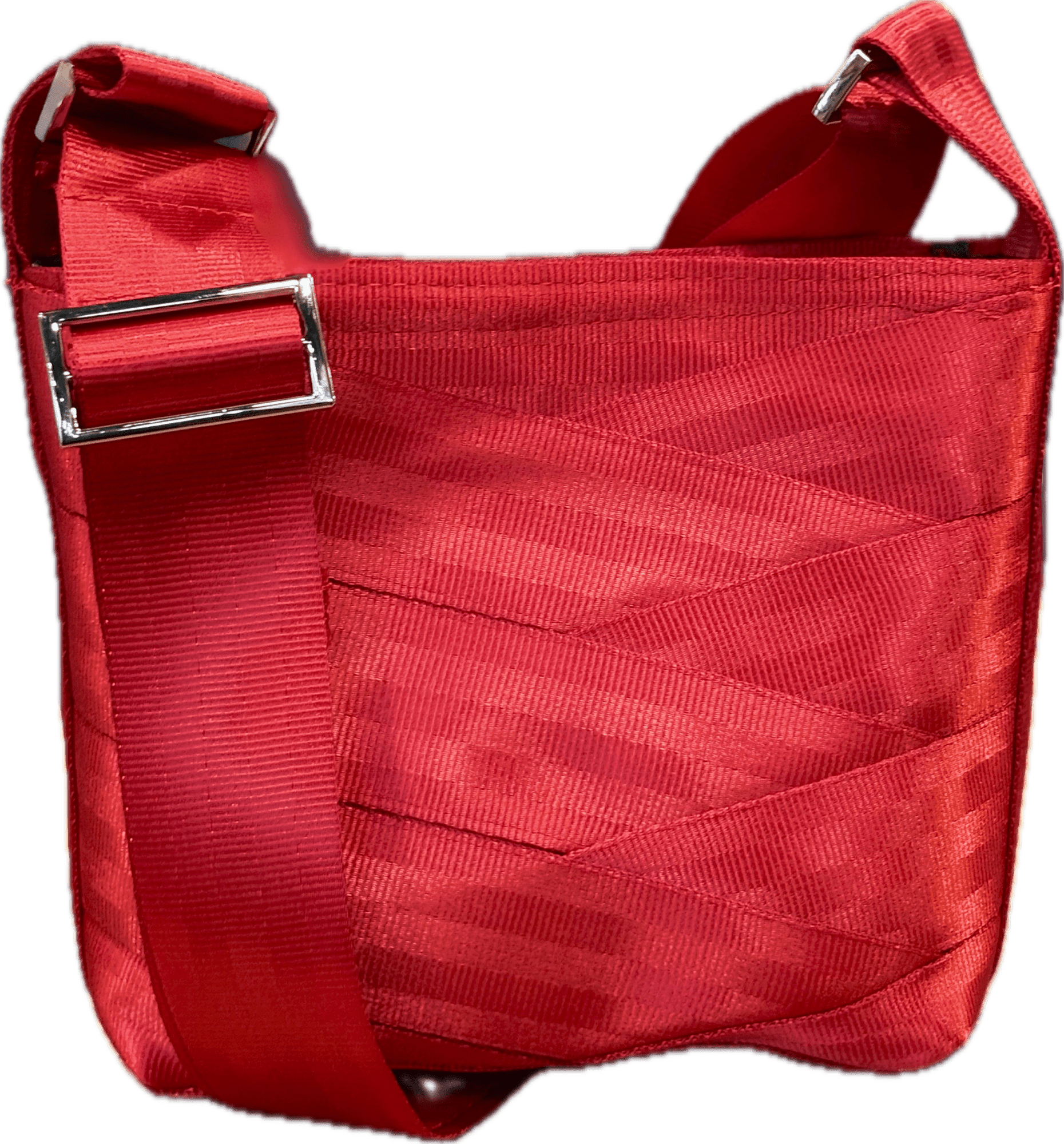 Pure Detroit OFFICIAL - Medium City Slinger Tote Seatbelt Bag - Crimso