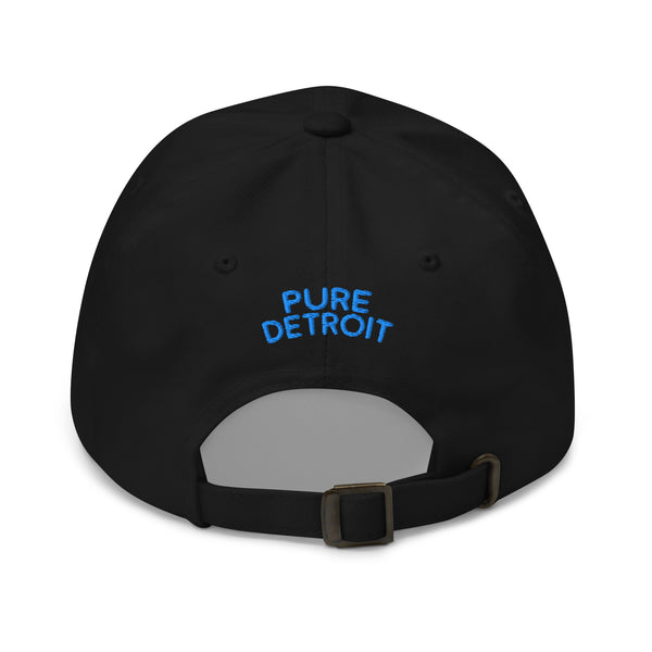 Detroit Classic Embroidered Cotton Twill Dad Hat - Black / Blue - Pure ...