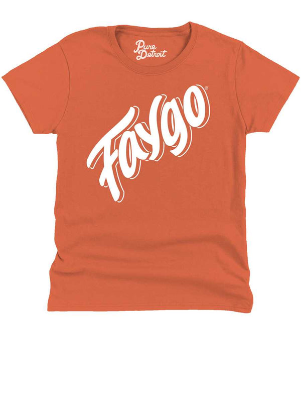 Faygo Womens T-Shirt Orange - Pure Detroit