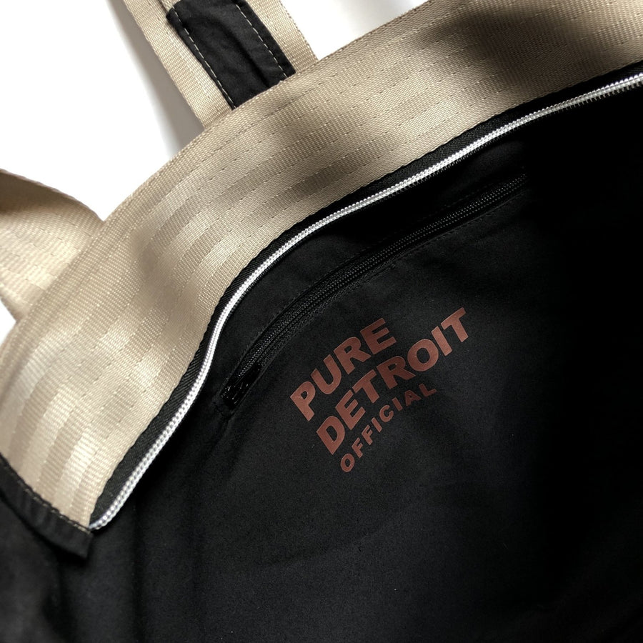 Pure Detroit OFFICIAL - Medium Ring Tote Seatbelt Bag - Champagne PRE