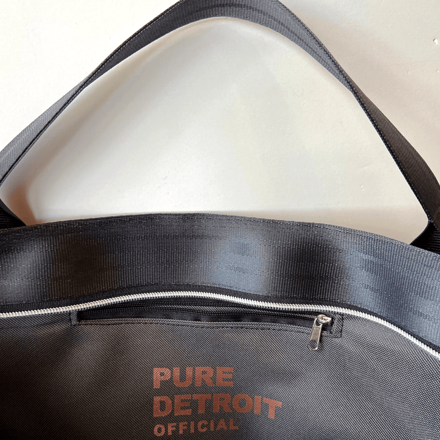 Pure Detroit OFFICIAL - Strathmore Travel Tote Seatbelt Bag - Black PR